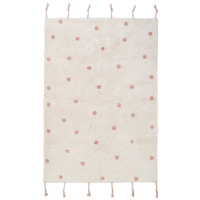 Pink polka dots children's rug for decorating children's bedrooms – ALF ...