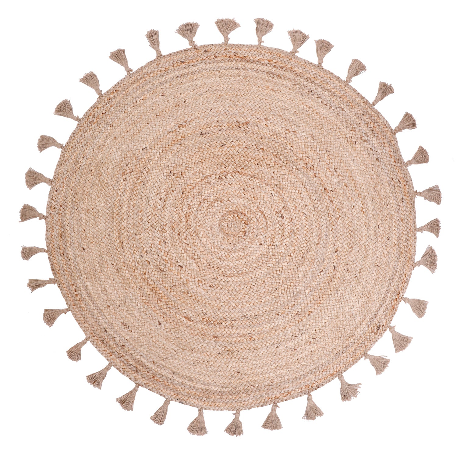 Round jute rug to decorate the house with a boho touch - Alfmabi