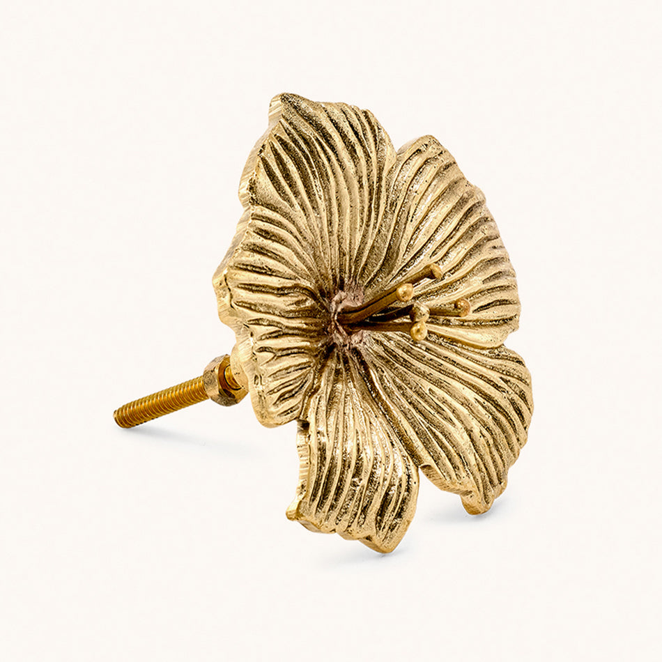 Tirador en forma de flor hibiscus para decoración romántica de muebles ...